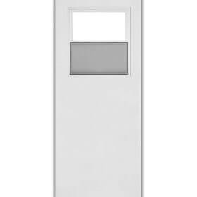 Puerta de Acero Lisa, Color Blanco Arena